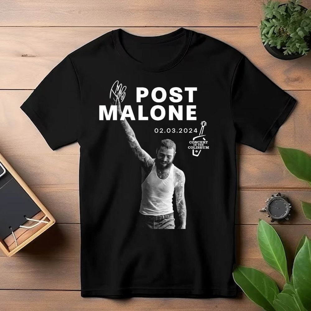 Hot Post Malone 2024 Gift Family Men All Size T-Shirt… - Gem